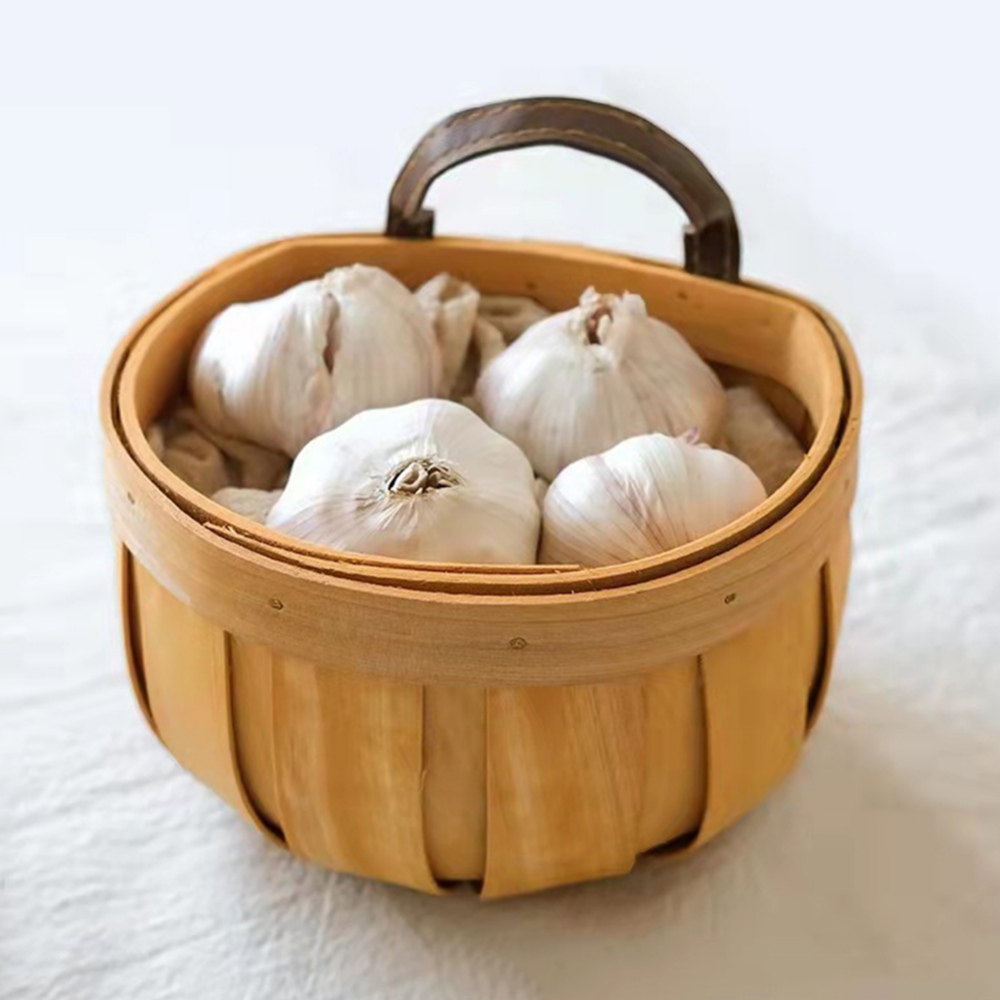 Wood Chips Woven Hanging Baskets for Plants Garden Storage Containers ...