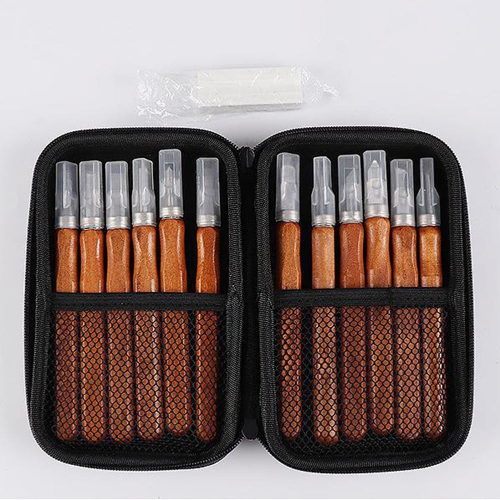 Wood Chisel Carving Tool Set 12-Piece For Beginner ,With Bag And ...