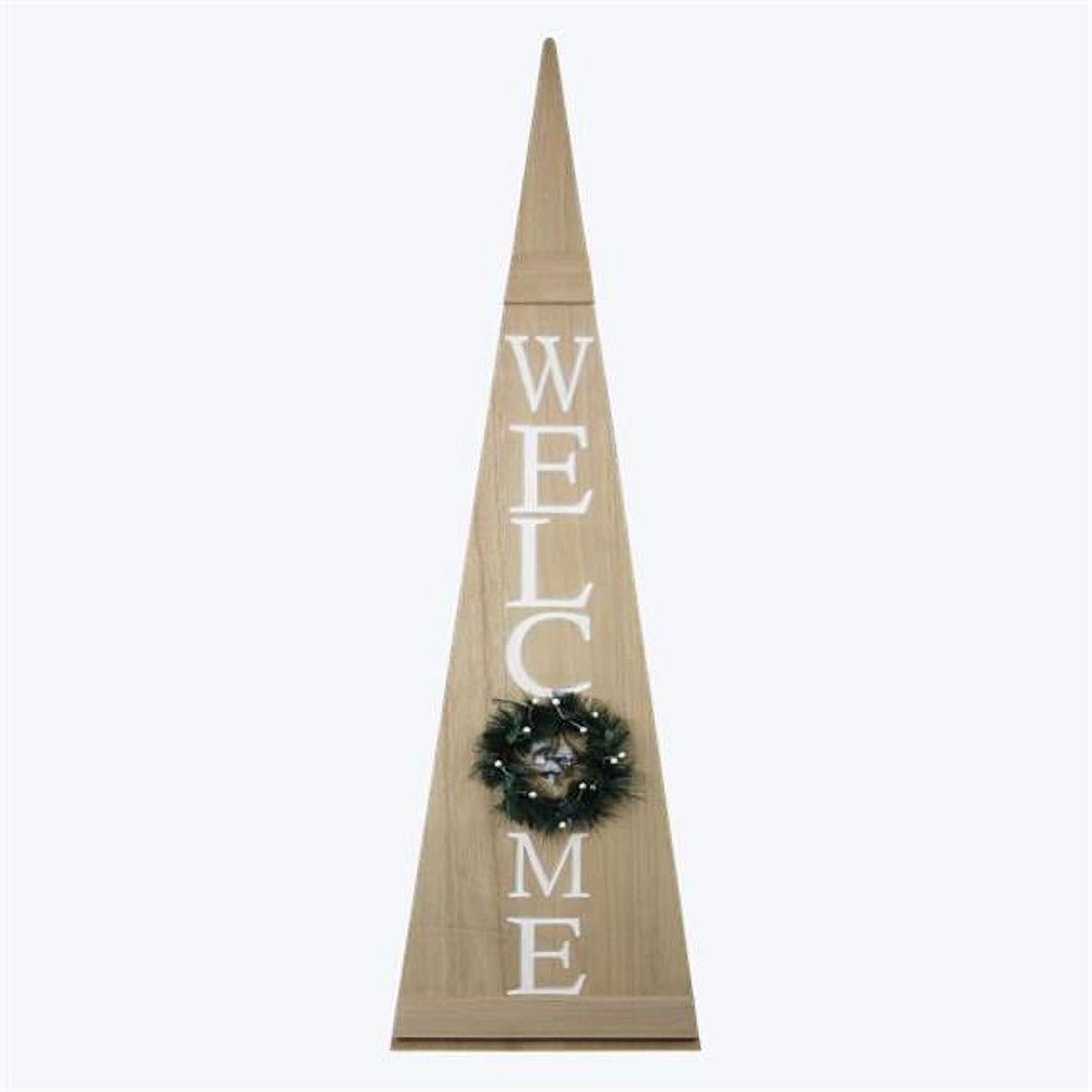 Wood Christmas Tree Welcome Door Leaner - Walmart.com