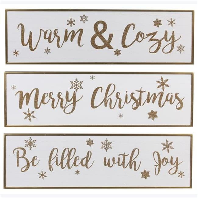 Wood Christmas Wall Signs, Assorted Color - 3 Piece - Walmart.com