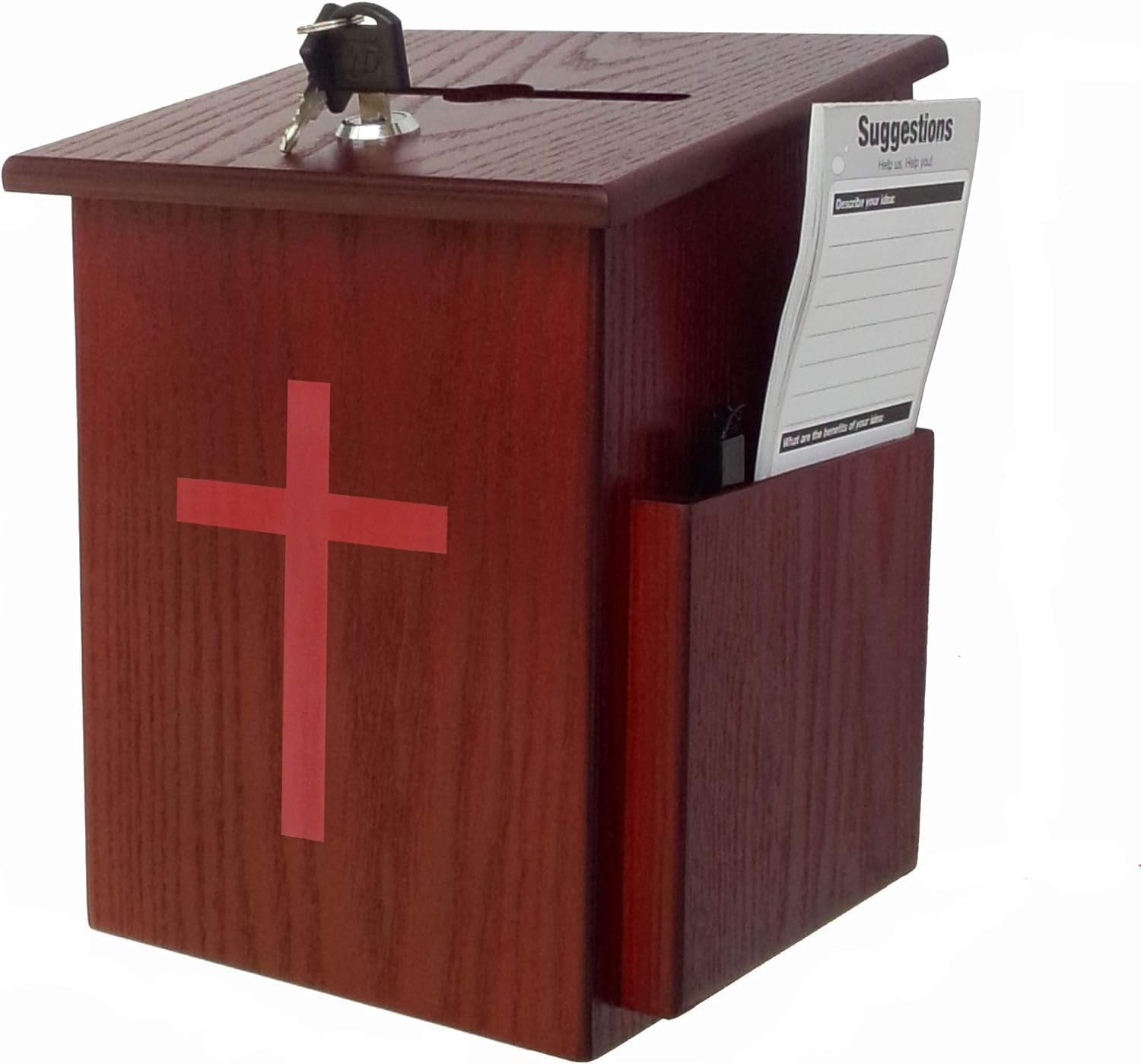 Wood Church Collection Fundraising Box Donation Charity Red Cross ...