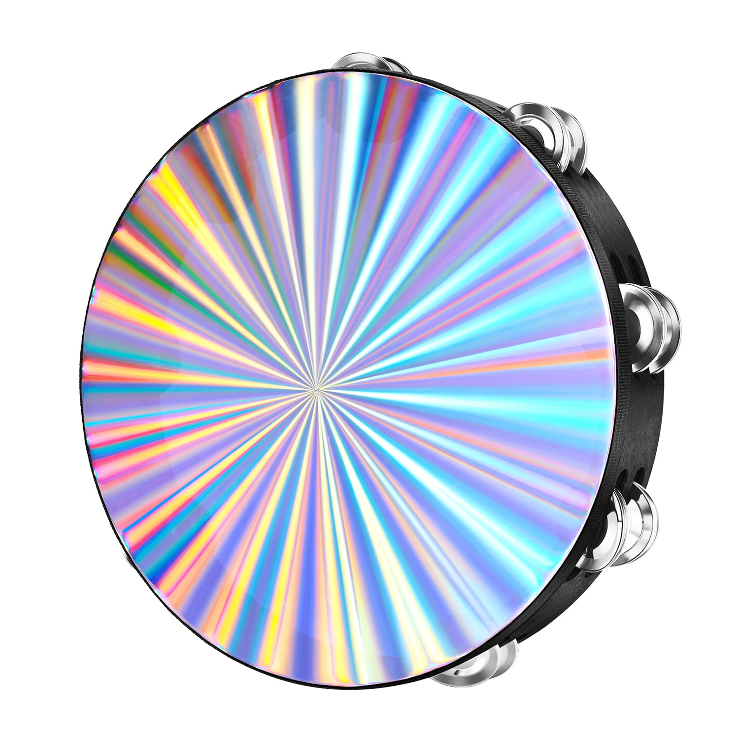 Wood Church Tambourine Instrument - 10 Inch Reflective Hand Drums ...