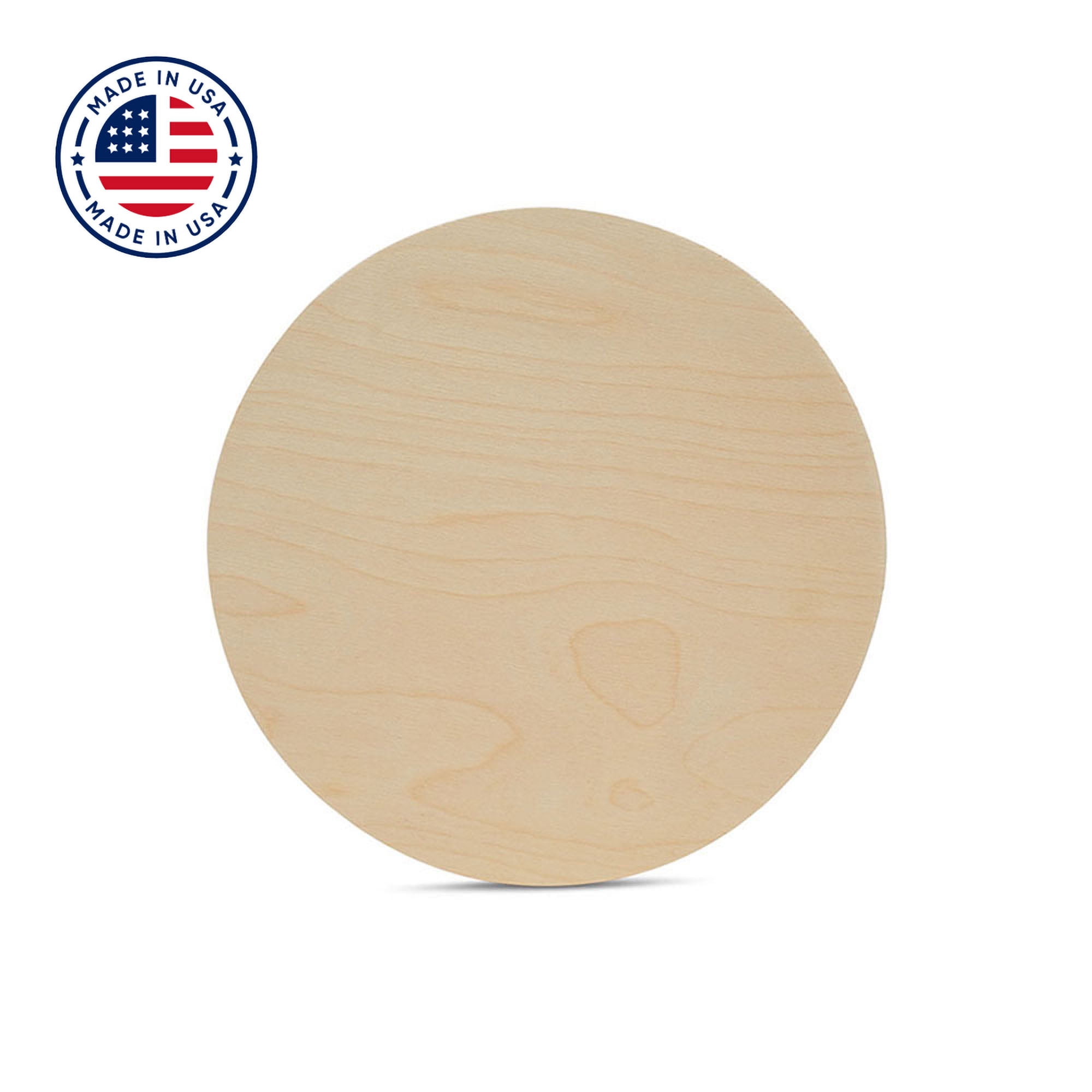 Wood Circle Disc 5 inch Diameter, 1/4 inch Thick, Birch Plywood, Pack ...
