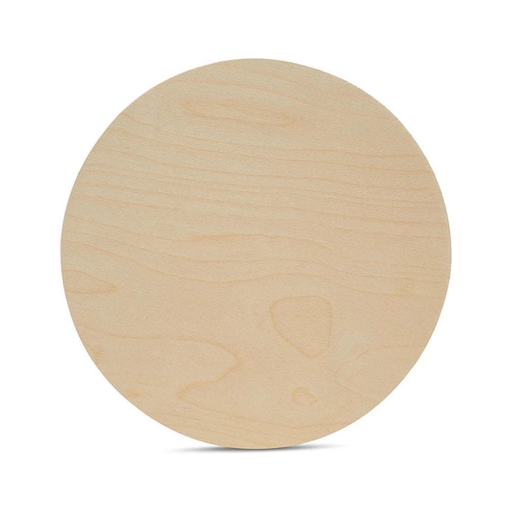 Wood Circle Disc 5 inch Diameter, 1/4 inch Thick, Birch Plywood, Pack ...