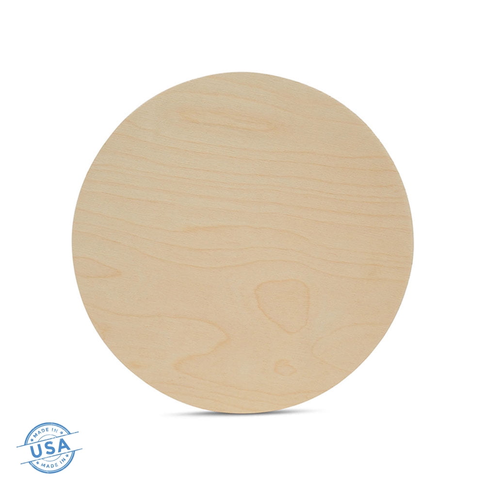 Wood Circles 10 inch, 1/4 Inch Thick, Birch Plywood Discs, Pack of 10 ...
