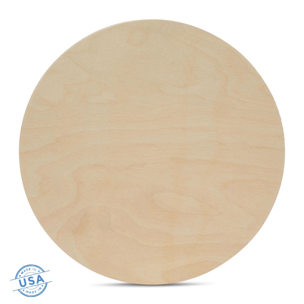 Wood Circles 18 inch 1/2 inch Thick, Unfinished Birch Plaques, Pack of ...