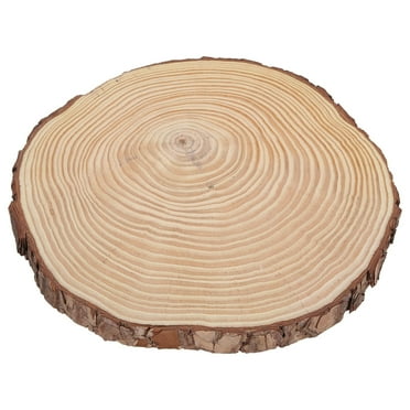 VEGCOO 4 Pcs Rustic Bulk Tree Discs, 11-13 Inches Natural Paulownia ...