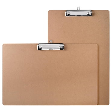 BAZIC Wood Clipboard Retro Hardboard, Low Profile Clip, 4-Pack ...