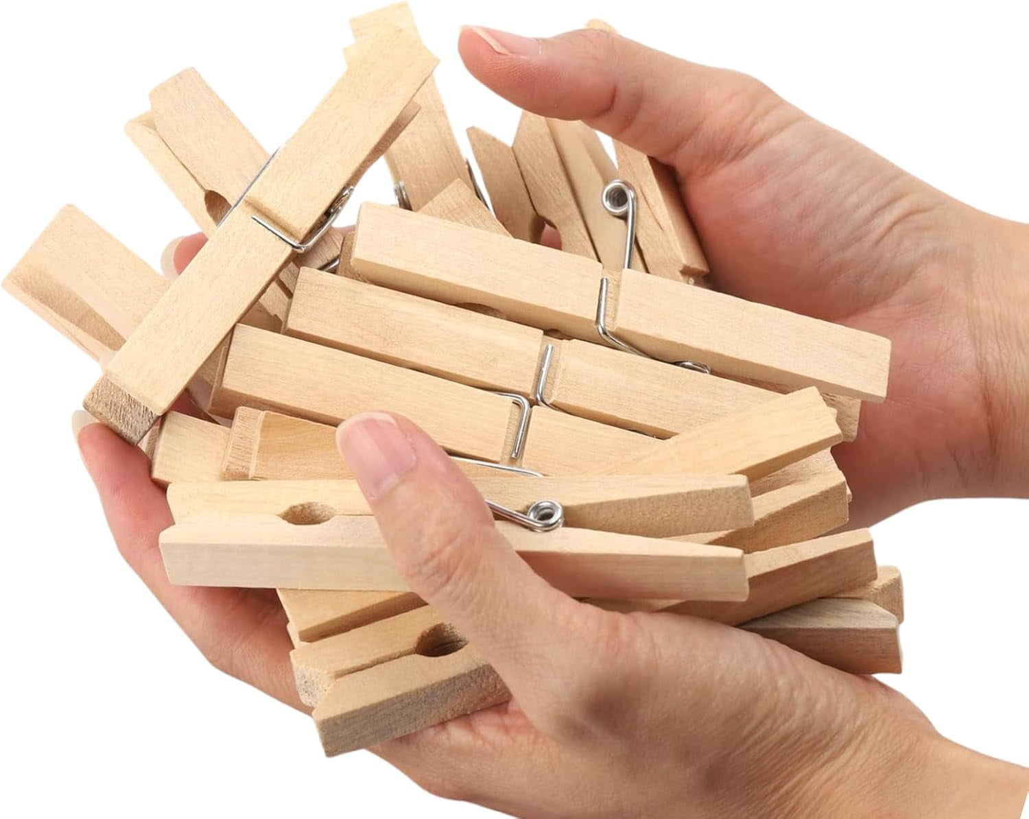 Wood Clothes Pin,Natural Birchwood Clothespins,Strong Grip,Heavy Duty ...