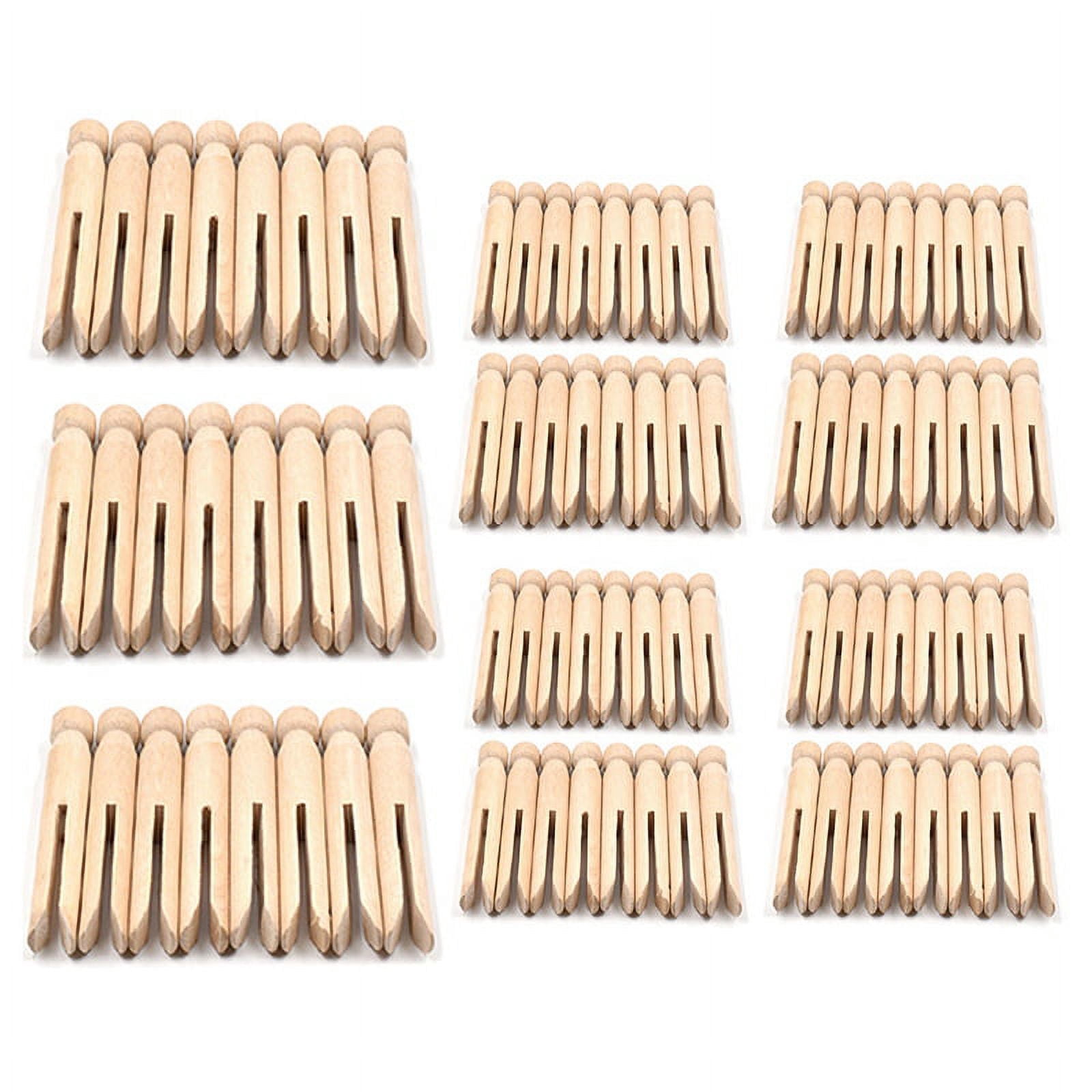 Wood Clothes Pins Pegs Old School 100 Count Round Clothespins - Walmart.com