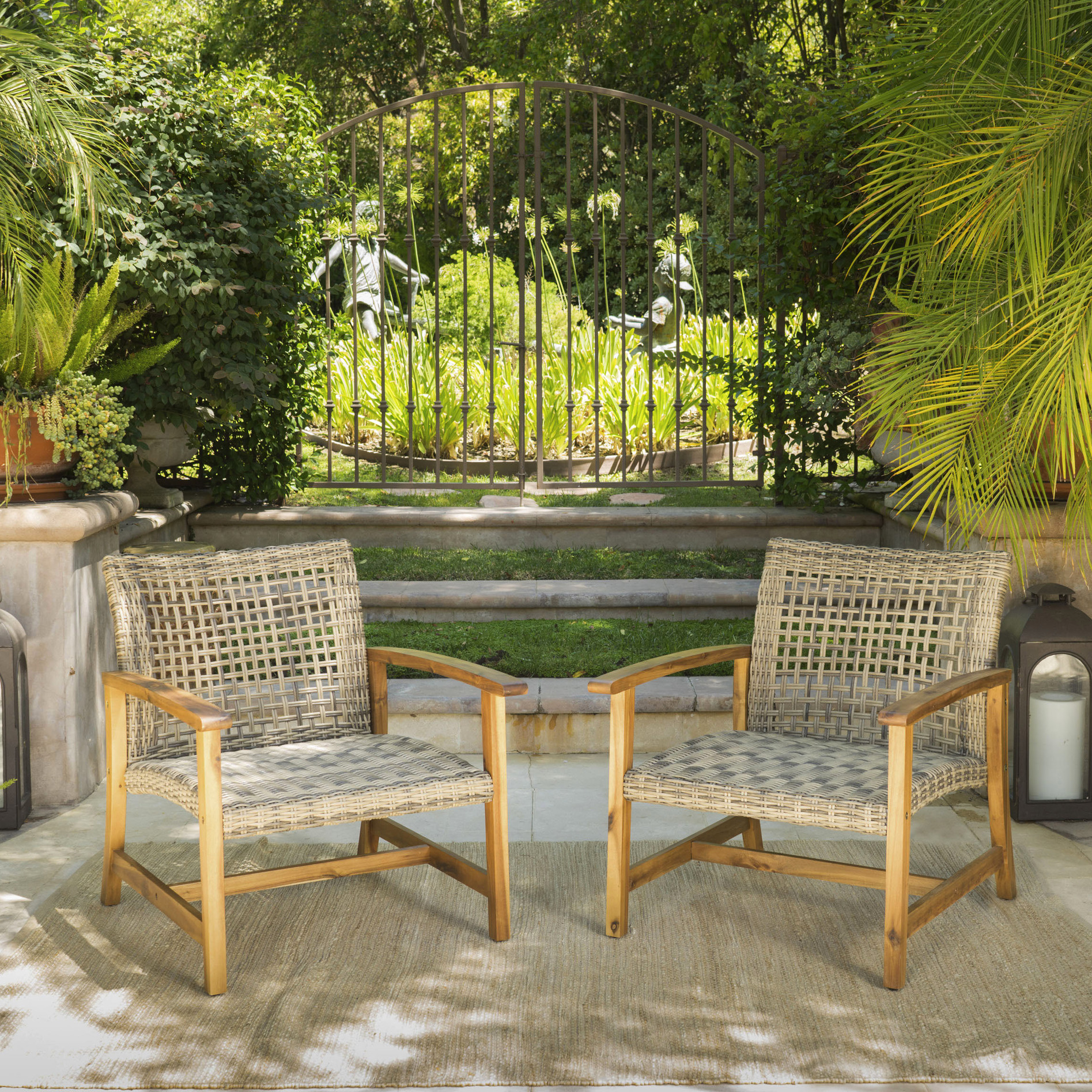 Wood + Club Chair (2pcs) - Enhances The Beauty Of Your Outdoor Space ...