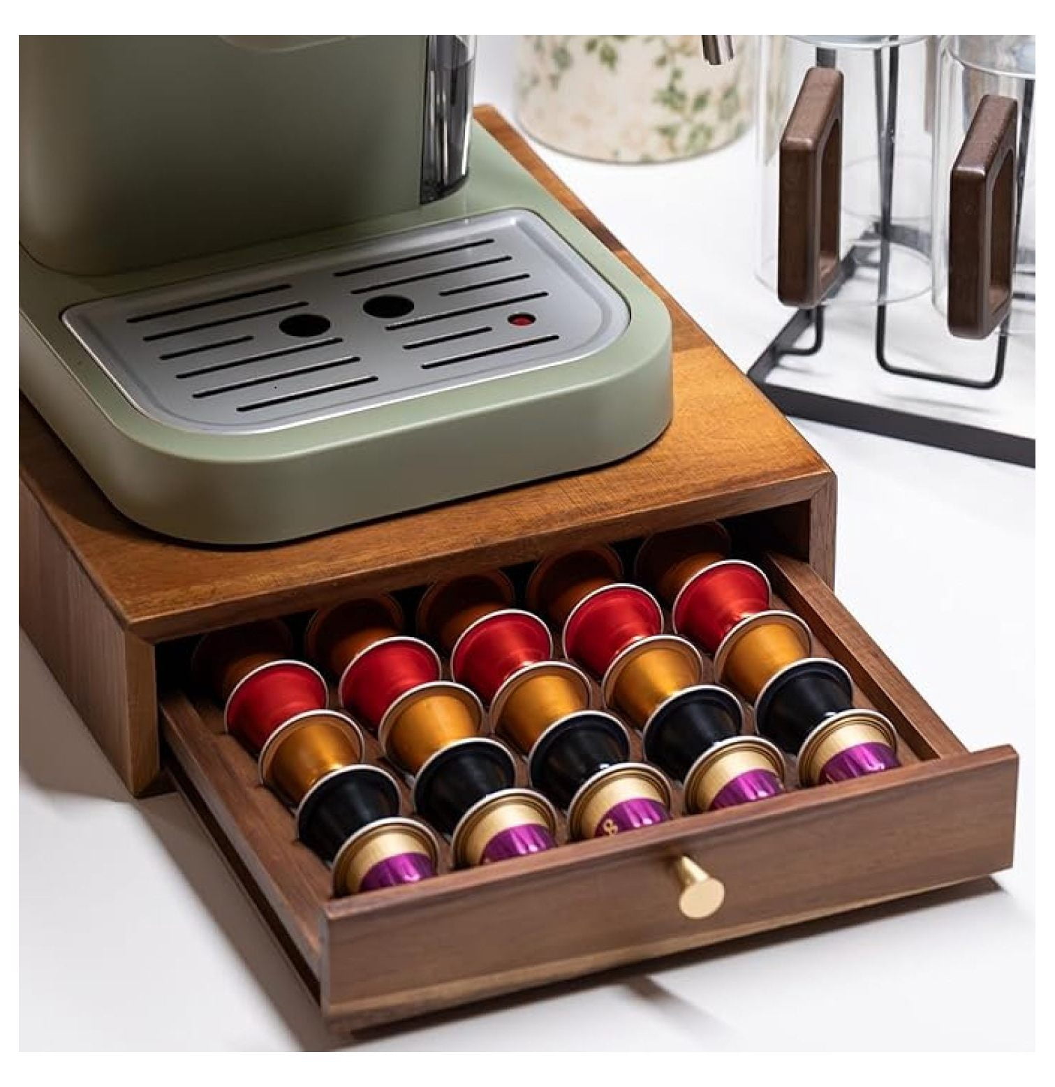 Wood Coffee Pod Drawers Compatible with Original Line, Pods Holder ...