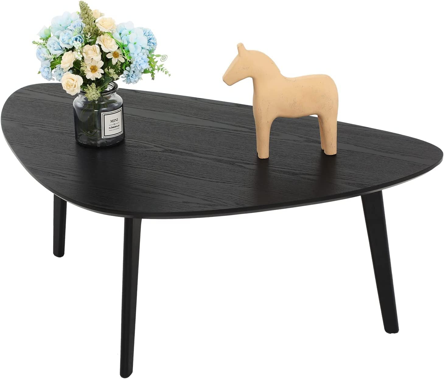 Wood Coffee Table Small Oval Coffee Tables Mid Century Modern Chic for ...