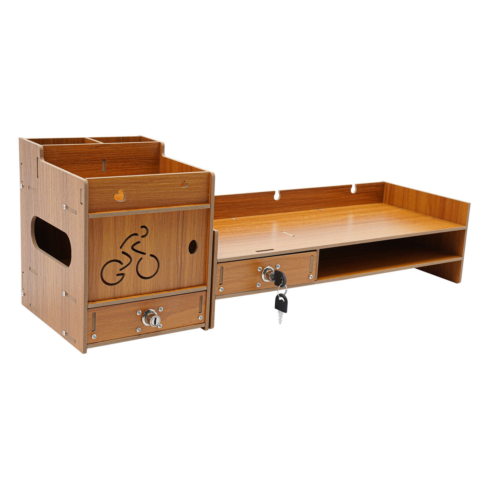 Wood Color Monitor Stand Riser, Computer Monitor Booster Stand ...