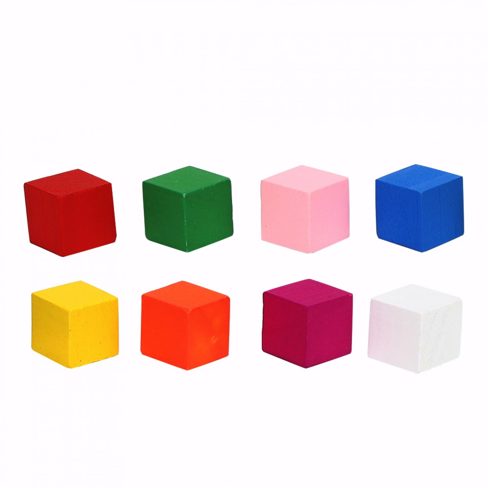 Wood Colored Block Toy, 2 Sets Colored Block Set Pine Wood Children ...