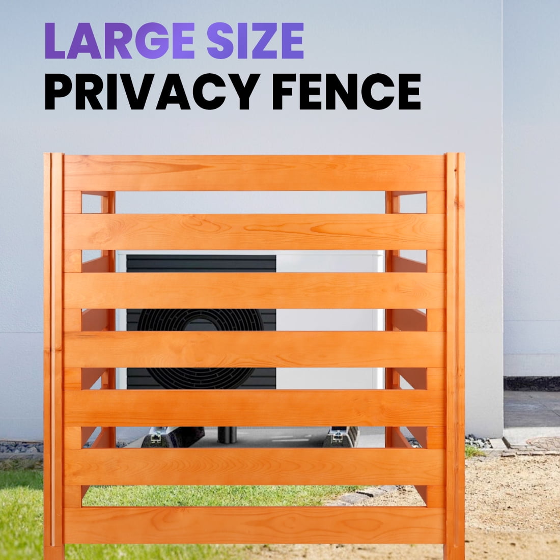 Wood Composite Air Conditioner Fence 3 Panels Set ,36x36x36 Inch ...