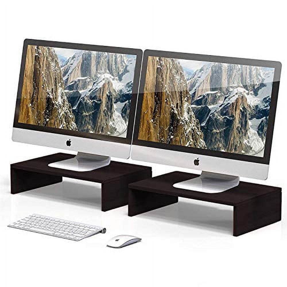 Wood Computer Monitor Stand Riser 16 inch Desktop Stand, Speaker TV ...