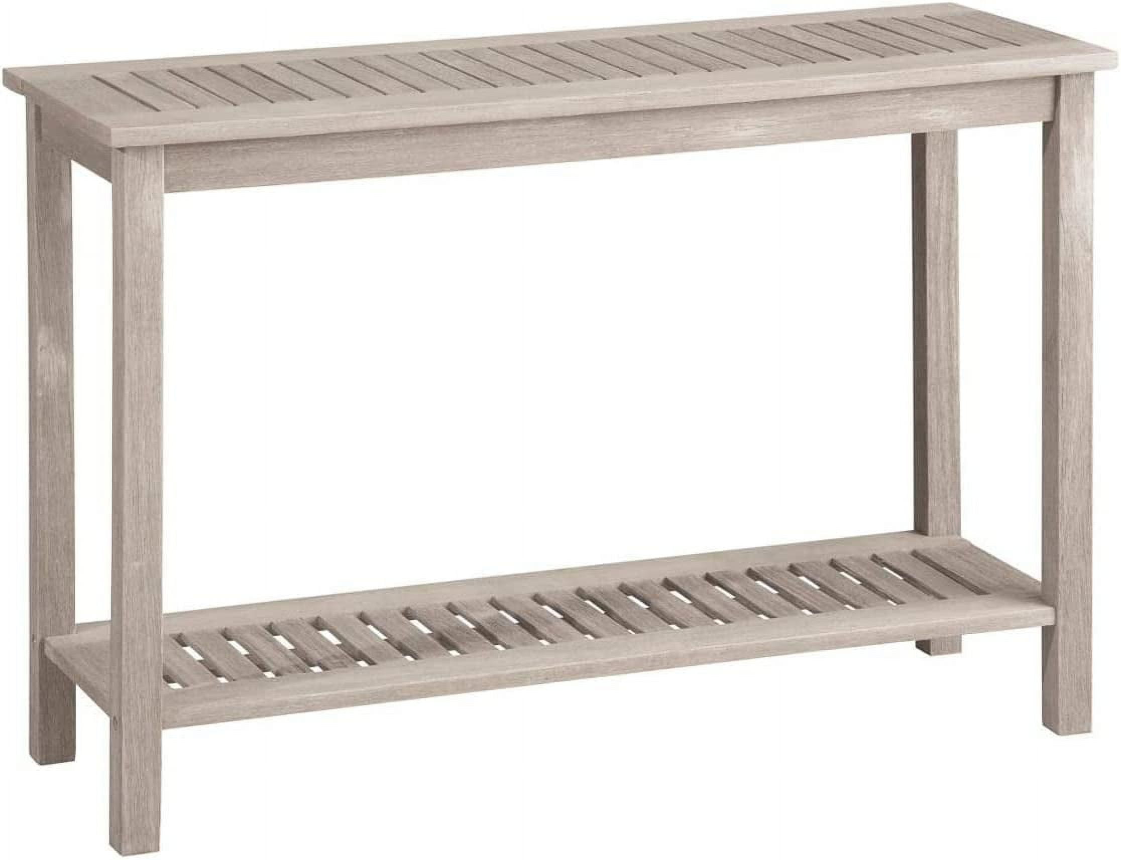 Wood Console Table Outdoor Patio Furniture (Driftwood) - Walmart.com