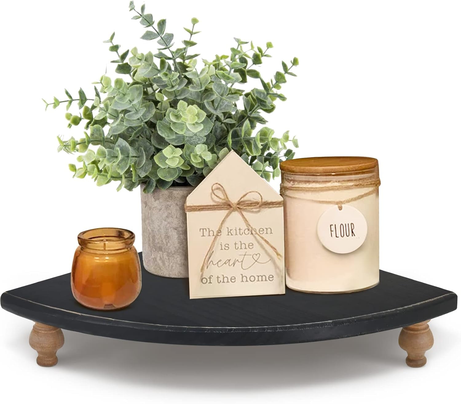 Wood Corner Counter Shelf Rustic Pedestal Stand Farmhouse Corner ...