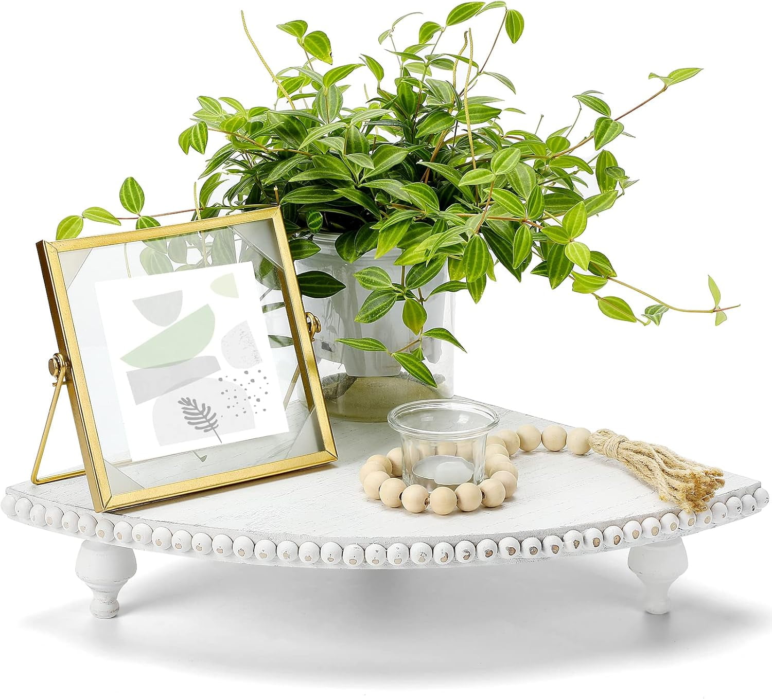 Wood Corner Counter Shelf Wash Rustic Pedestal Stand Kitchen Counter ...