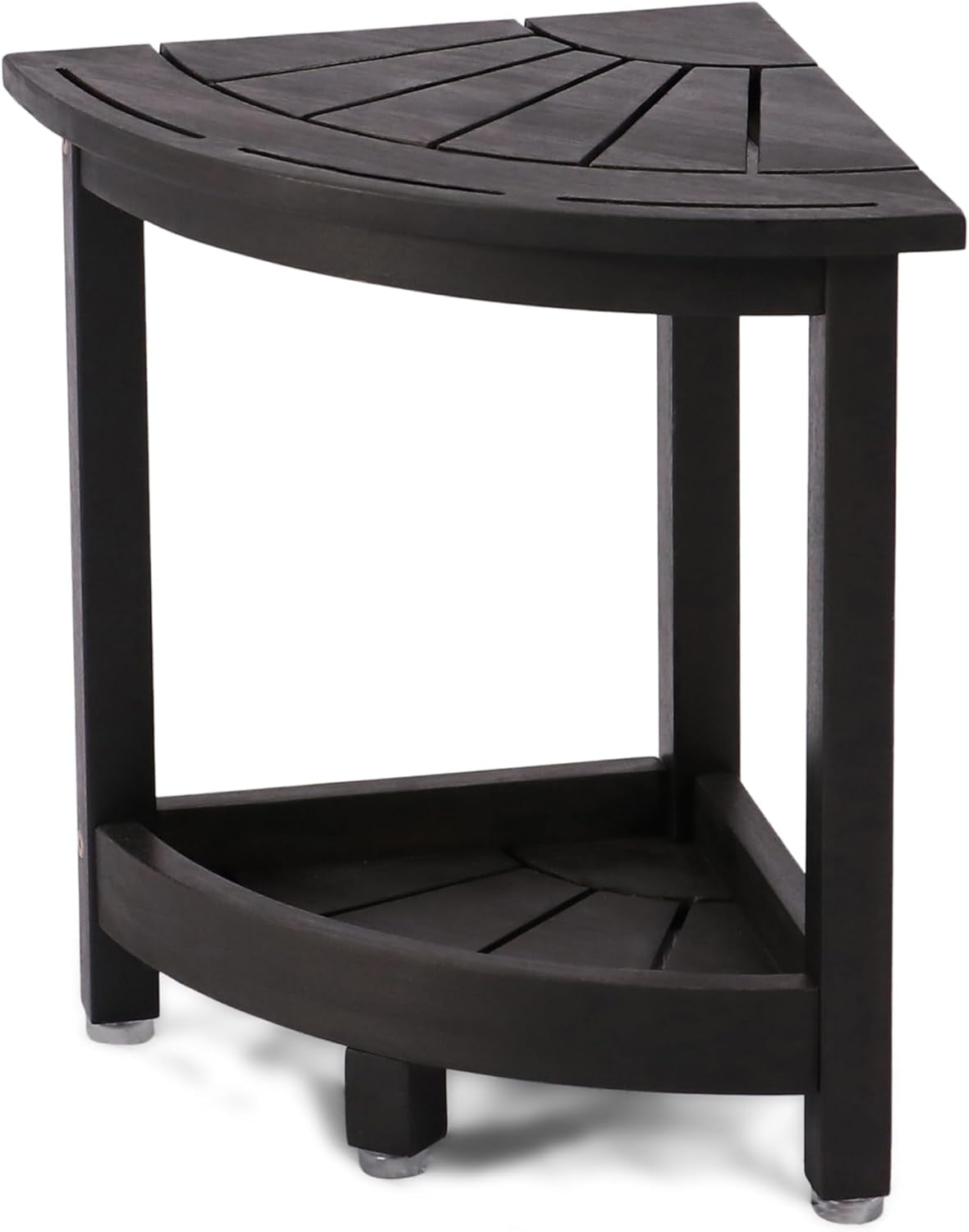 Wood Corner Shower Stool, Waterproof Shower Bench Chair with Shaving ...