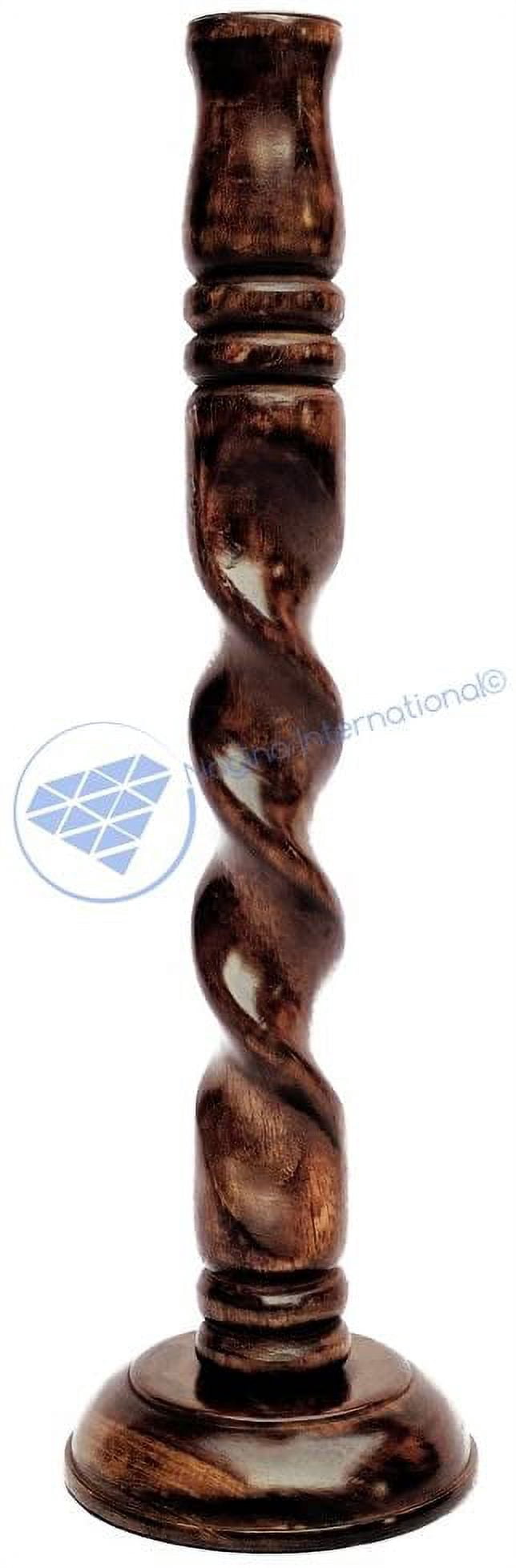 Wood Crafted Antique Premium Candle Stand | Candlestick Light Holder ...