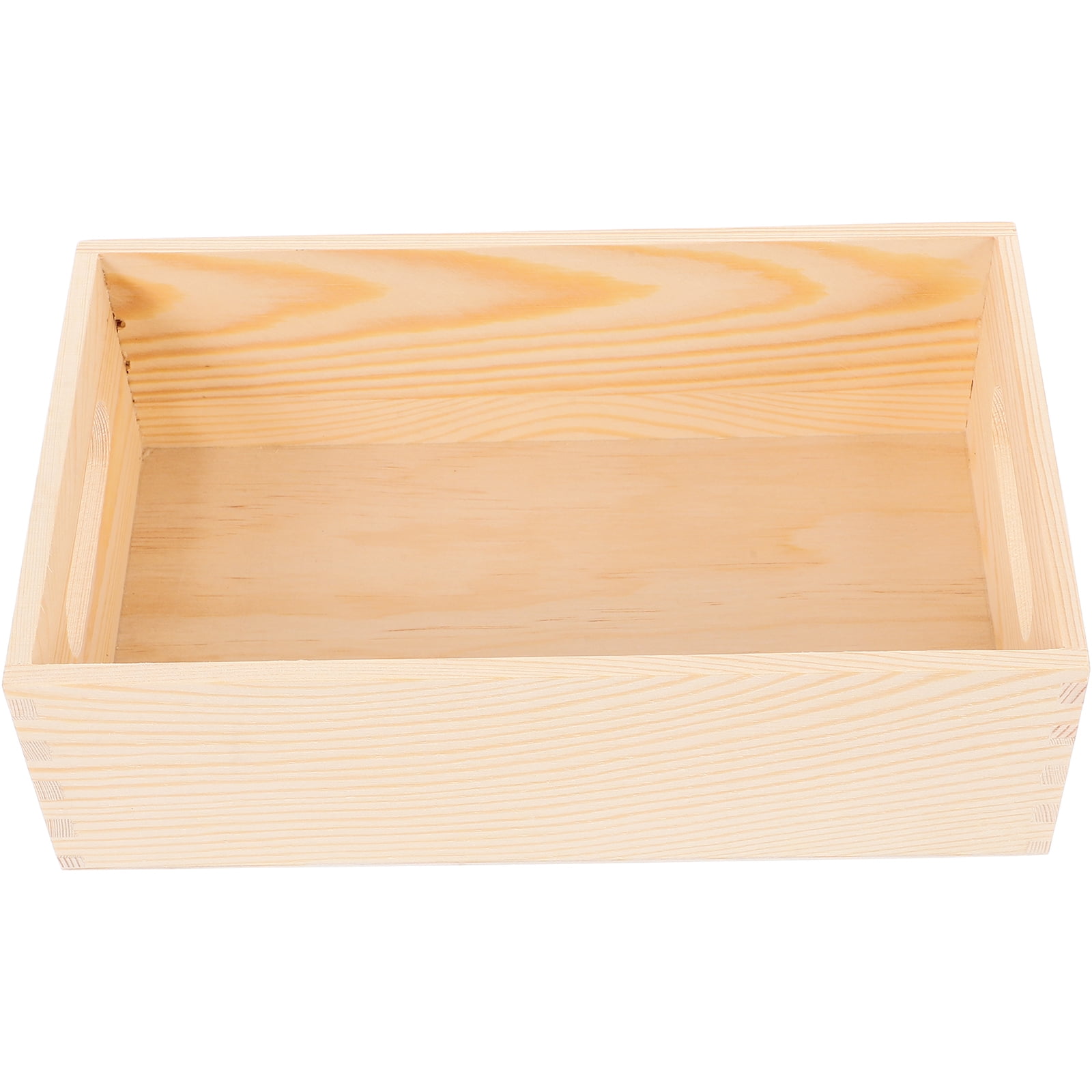 Rewritable Hand Holder Solid Wood Storage Box 25.00X15.00X7.80CM Khaki ...
