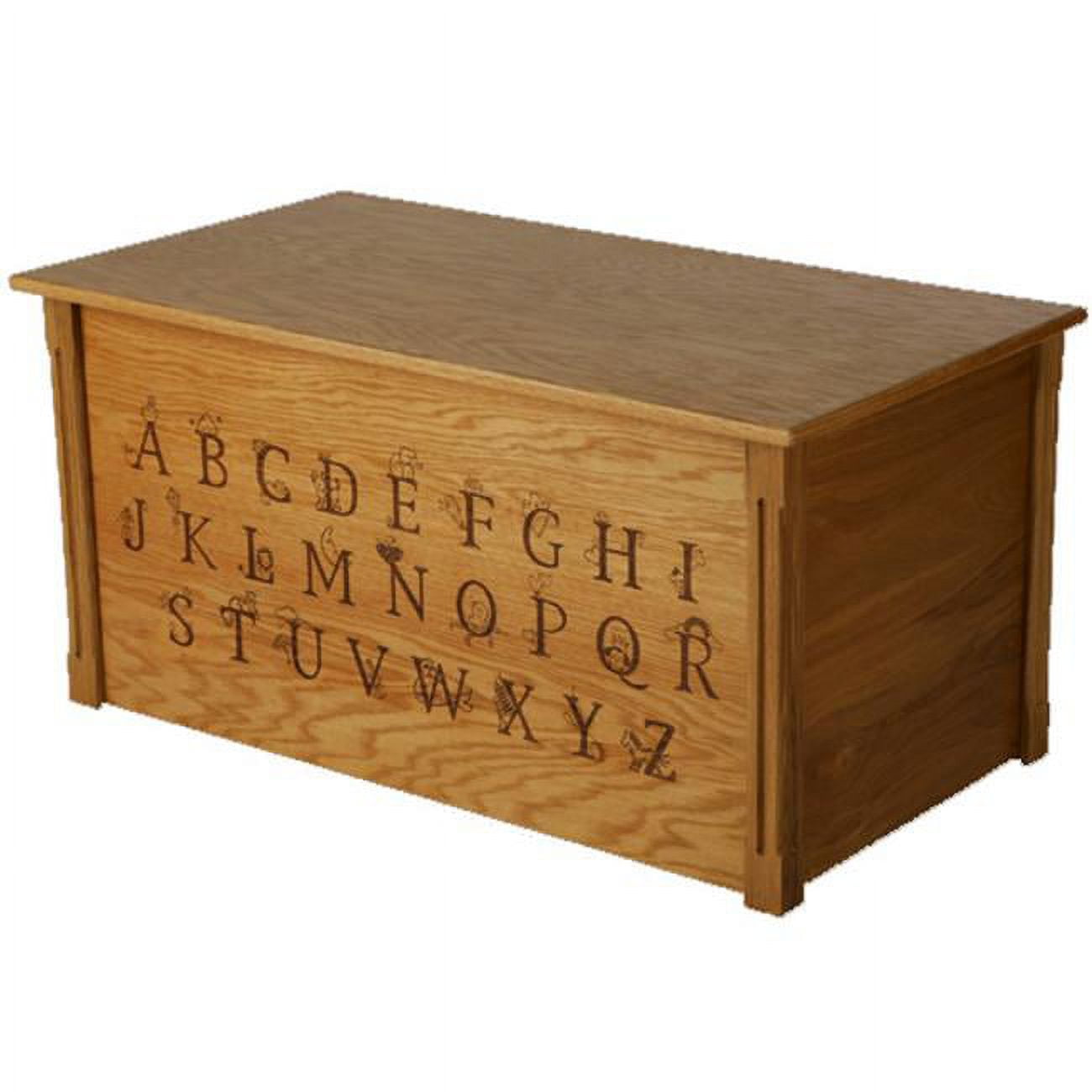 Wood Creations WTB-ABC Oak Toybox with Full Alphabet - Walmart.com