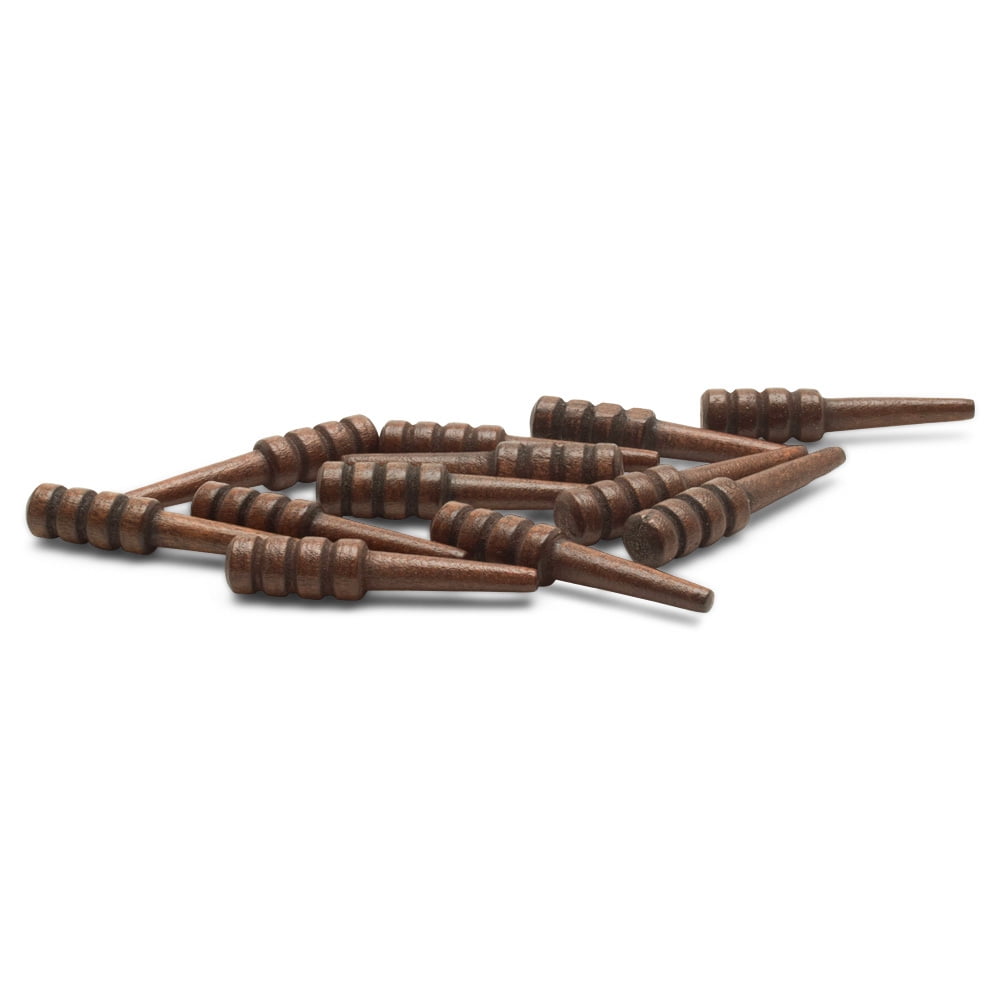 Wood Cribbage Pegs, Pack of 12 Walnut Colored Pegs for New Set or ...