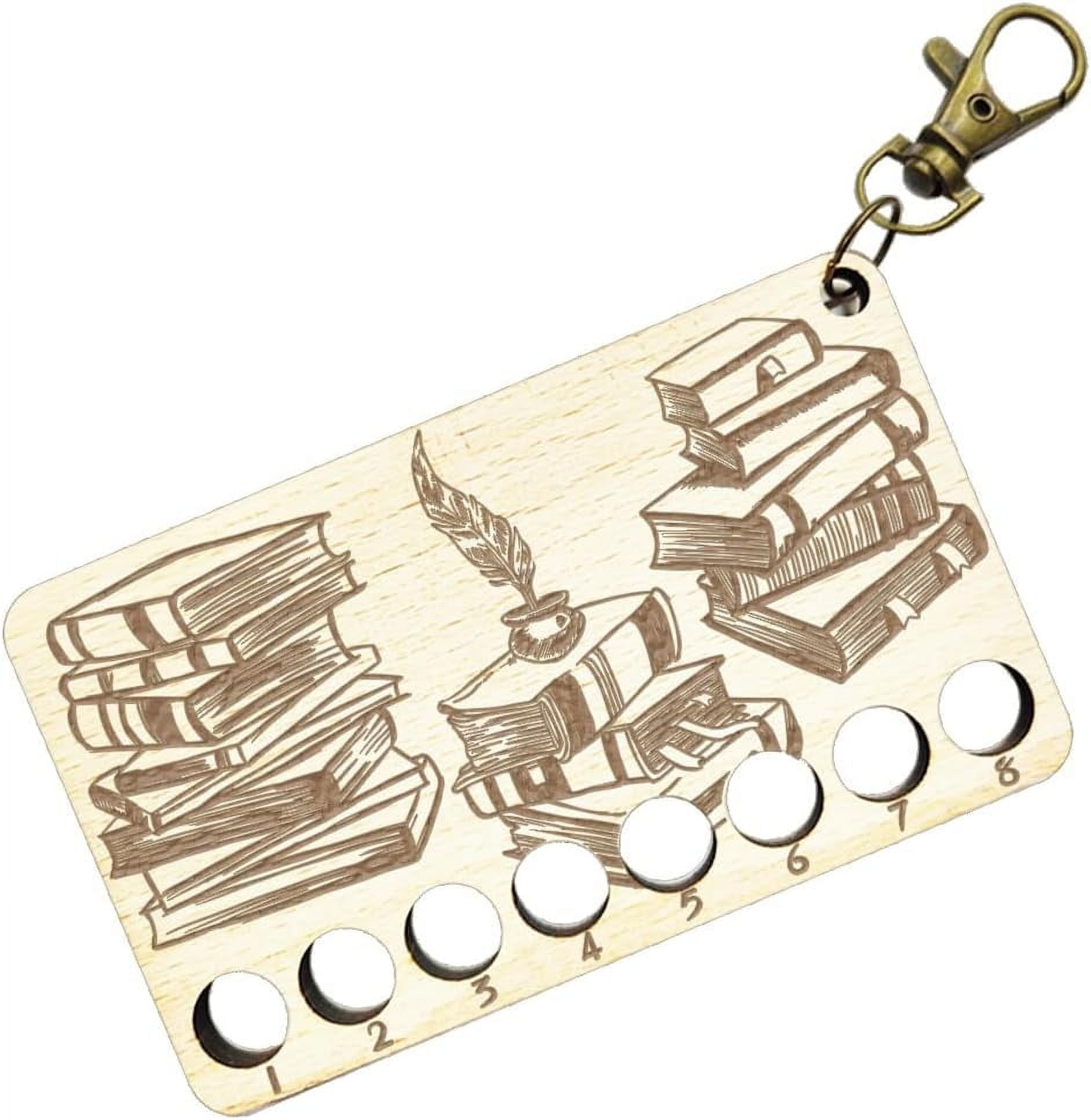 Wood Cross Stitch Floss Holder 8-Holes Yarn Holder with Clasp Stacked ...