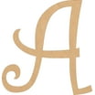 Wood MDF Letters, Unfinished 3'' Tall Curlz Monogram L, Wooden Craft ...