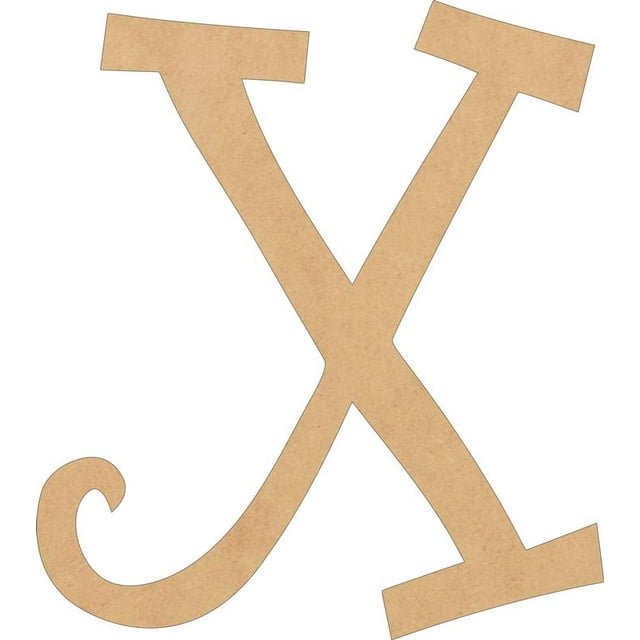 Wood Curlz Letters, Unfinished 20'' Tall Alphabet X, Wooden Craft ...