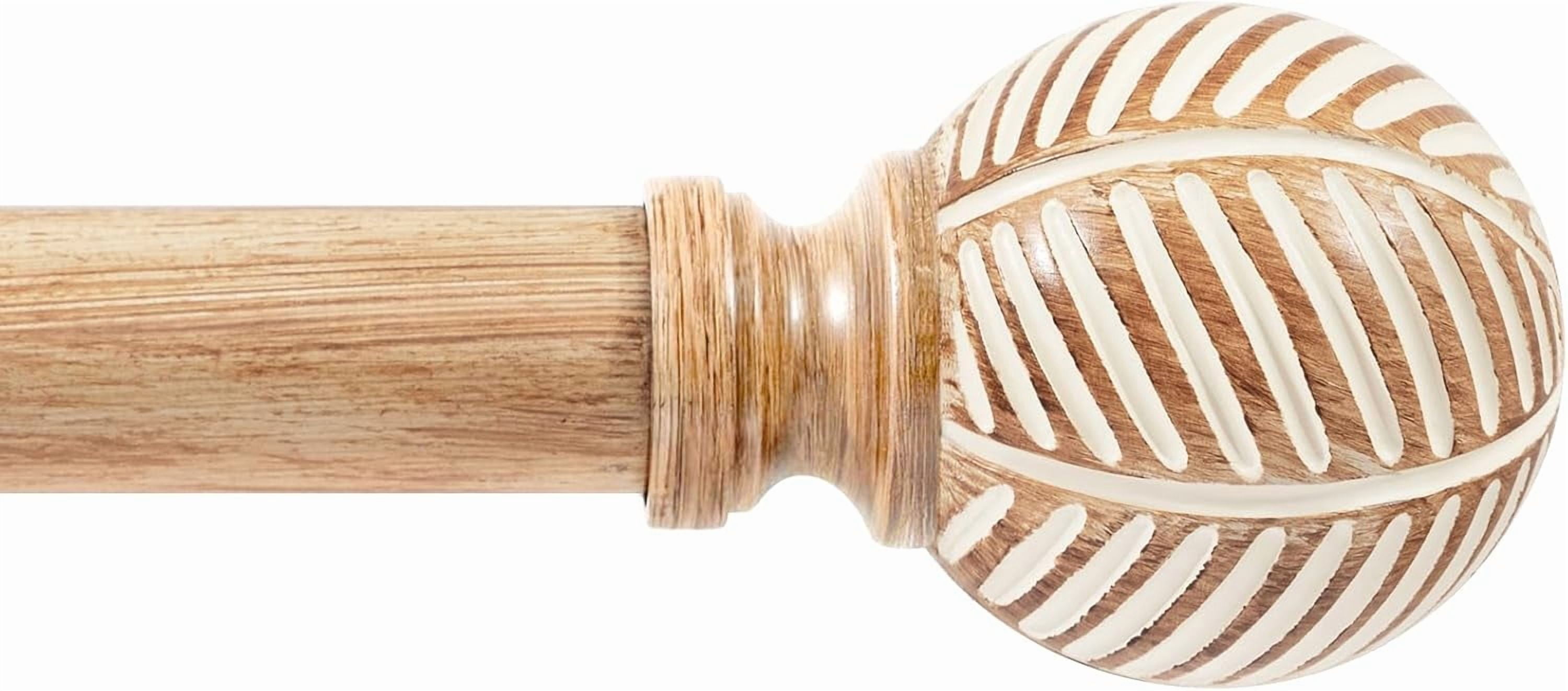 Wood Curtain Rods for Windows 48 to 84, 1 Inch Heavy Duty Drapery Rods ...