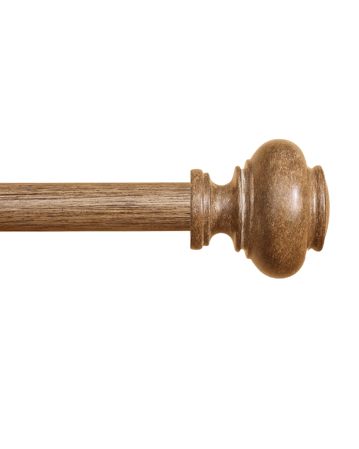 Wood Curtain Rods for Windows 66 to 120 Inch, 1 Inch Heavy Duty Curtain ...