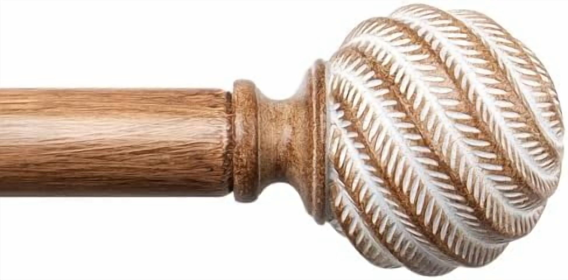 Wood Curtain Rods for Windows 66 to 120 Inches, 1'' Adjustable 32-120 ...