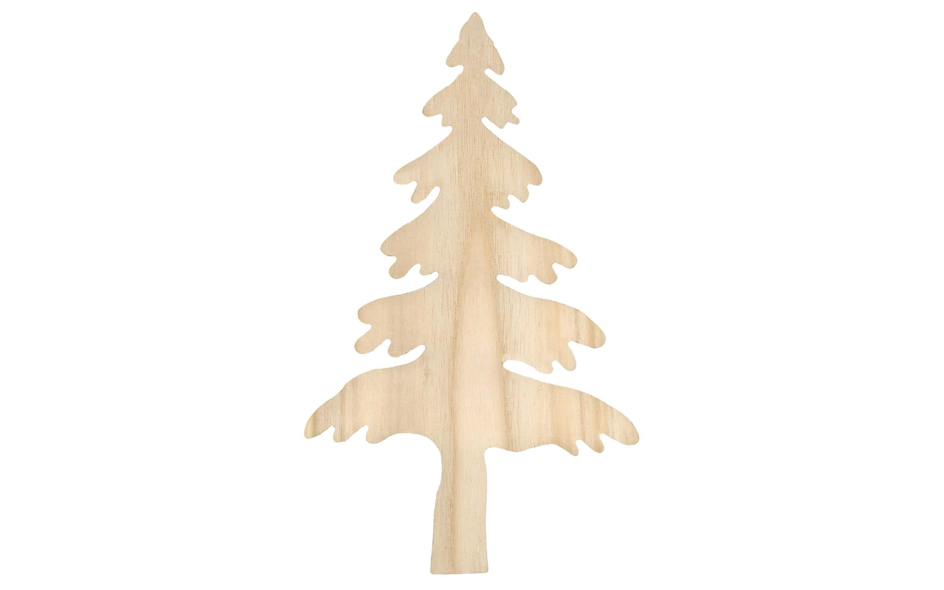 Wood Cut Out Tree Large 8"x 13" Unfinished - Walmart.com