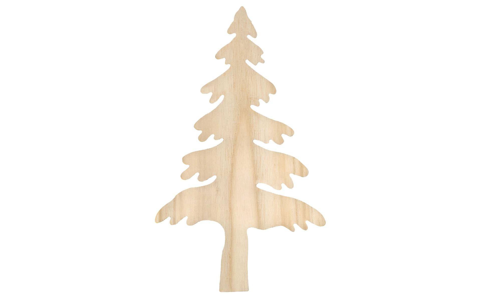 Wood Cut Out Tree Large 8"x 13" Unfinished - Walmart.com