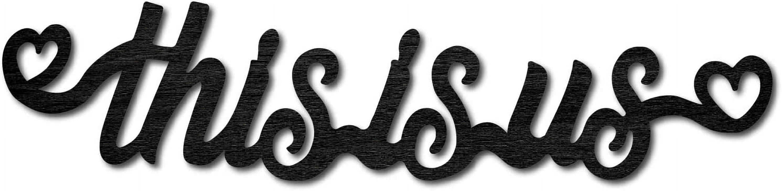 Wood Cutout This Is Us Sign Heart Laser Cut Wooden Wall Decor Sculpture ...