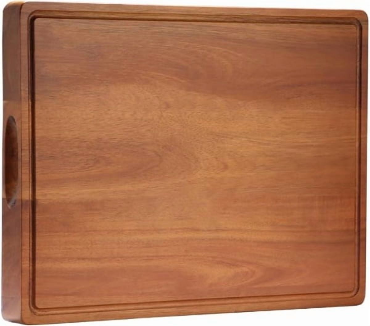 Wood Cutting Board, Acacia Cutting Boards for Kitchen, Solid Charcuterie Board with Juice Groove ...