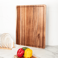 Thick End Grain Cutting Board - Butcher Block for Kitchen with Juice ...