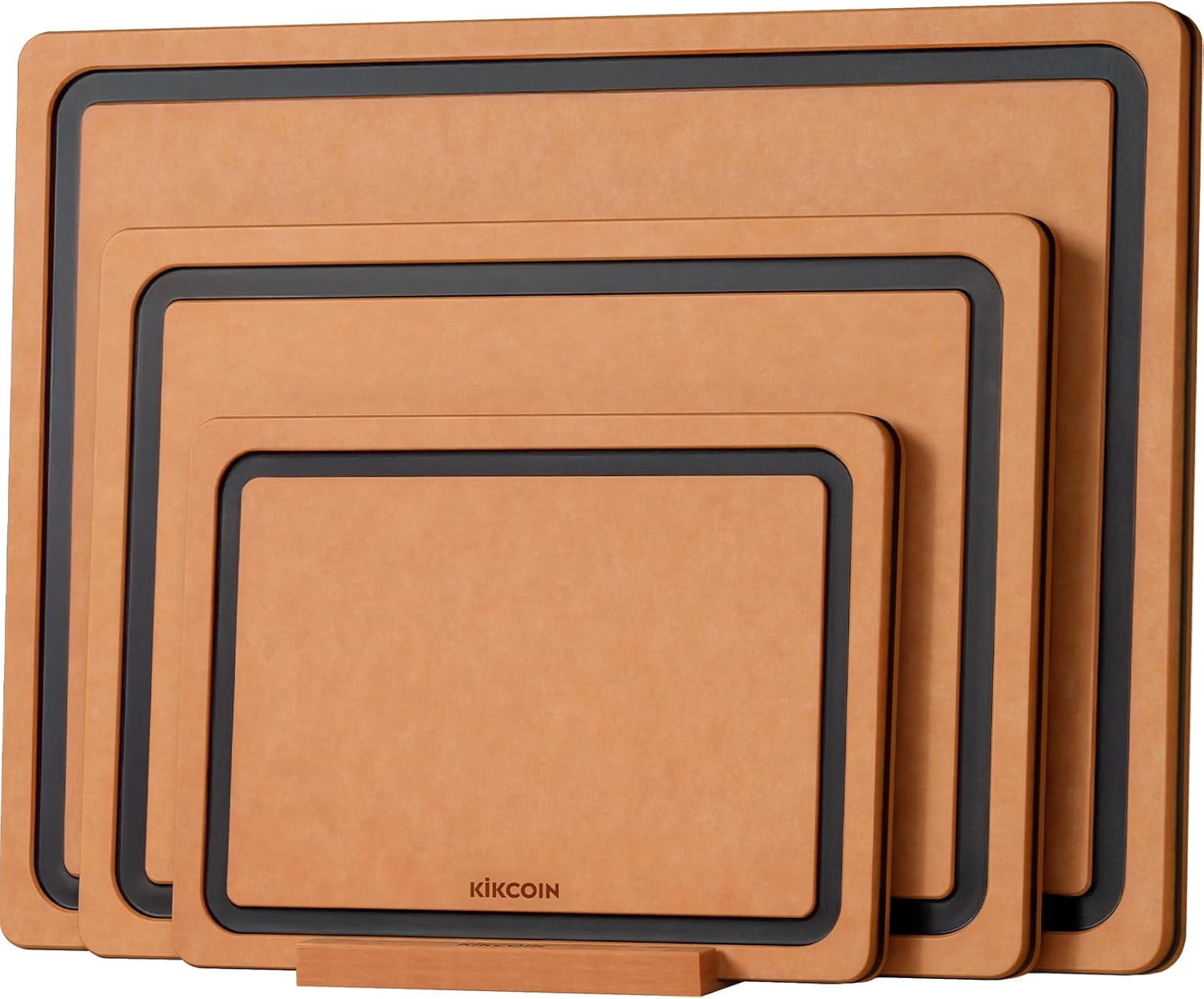 Wood Cutting Board Set of 3, Cutting Boards for Kitchen with Holder ...