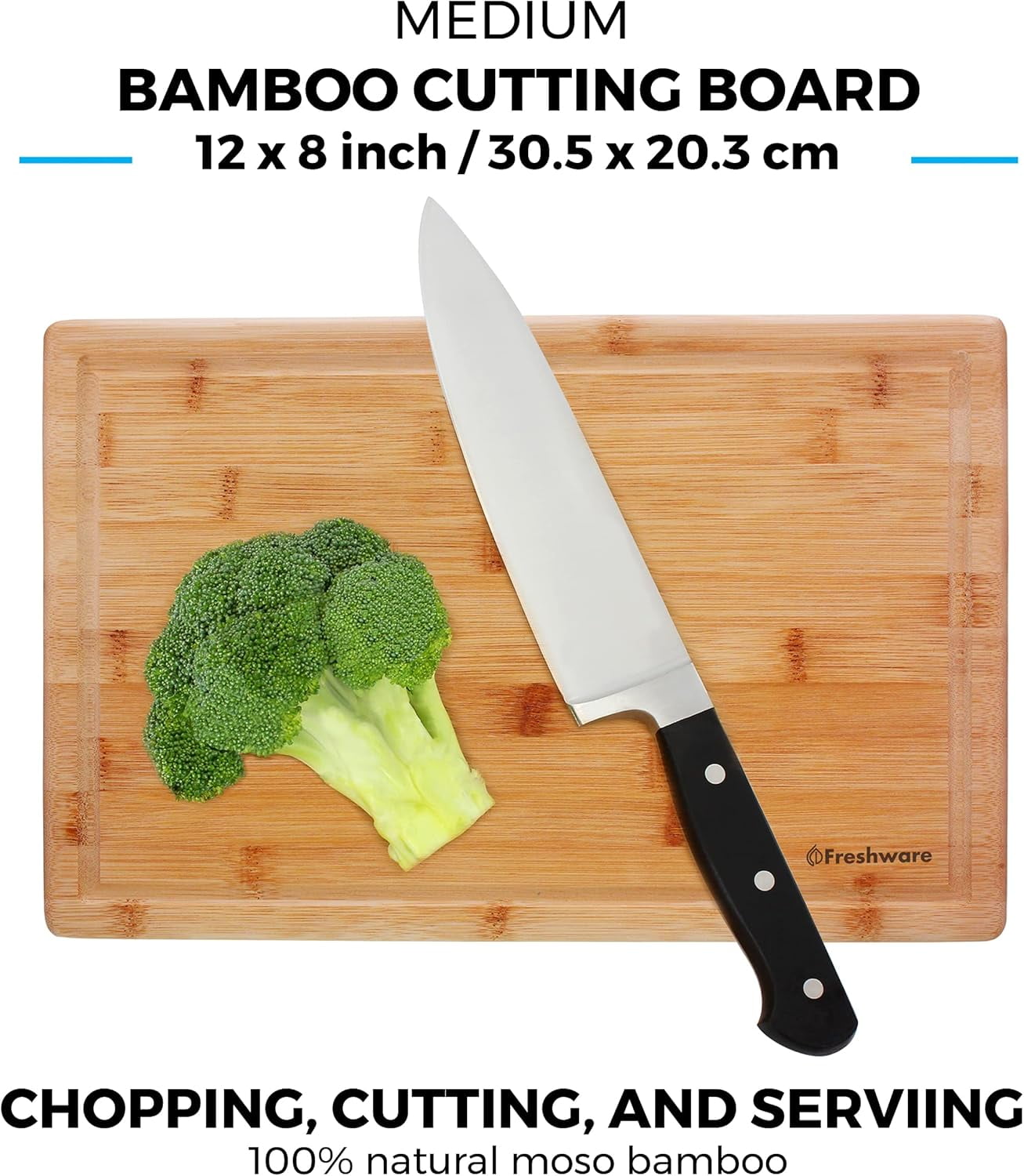 Wood Cutting Boards for Kitchen - Bamboo Cutting Board Set of 3, Cutting Boards with Juice ...