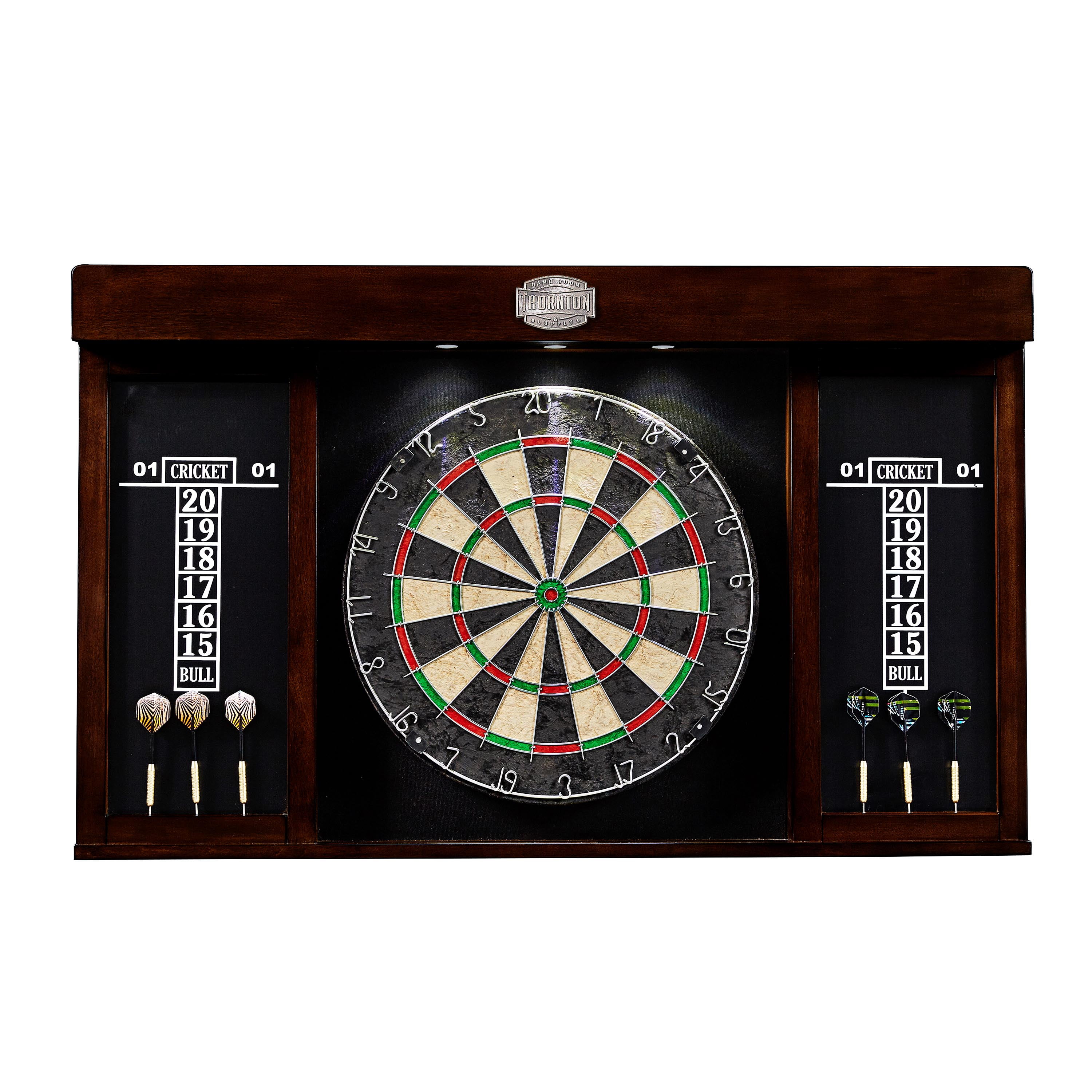 Thornton Wood Dartboard LED Display Cabinet - Sisal Board & Darts ...