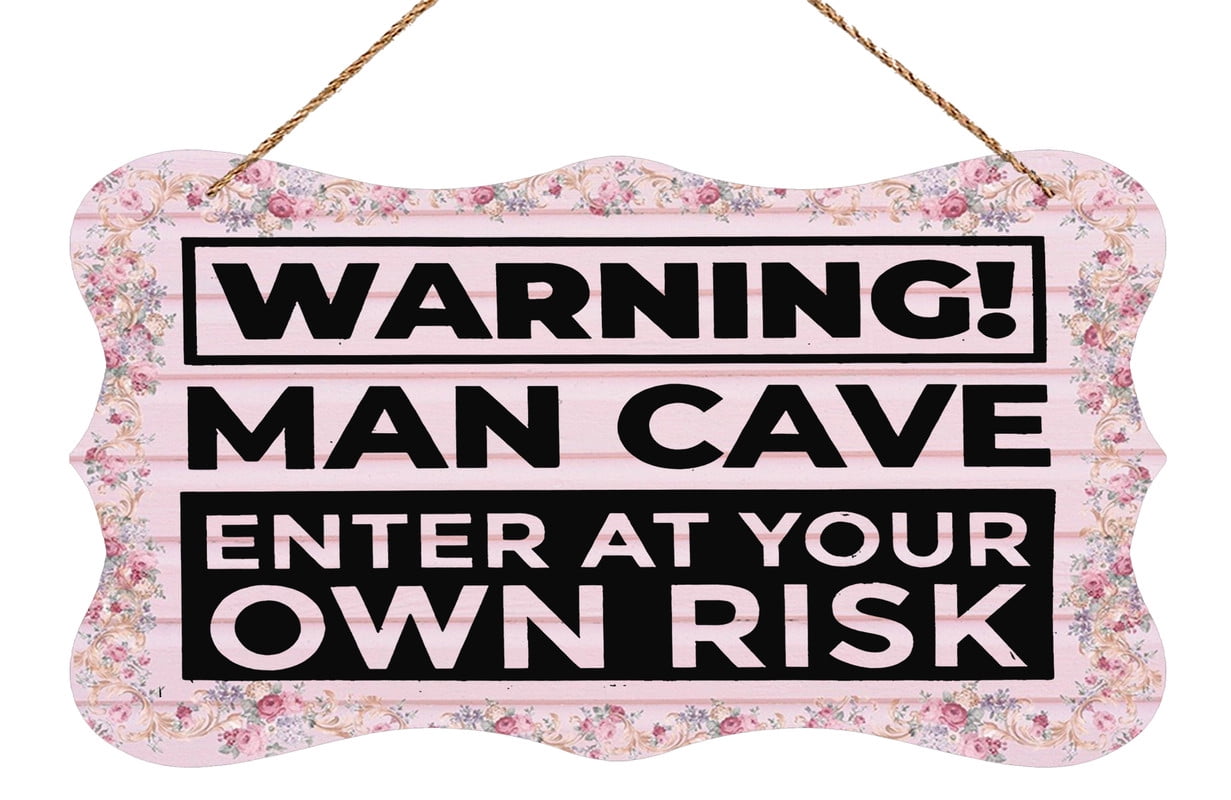 Wood Decor Man Cave Warning Door Sign Wall Plaque Home Decor Gift Idea ...