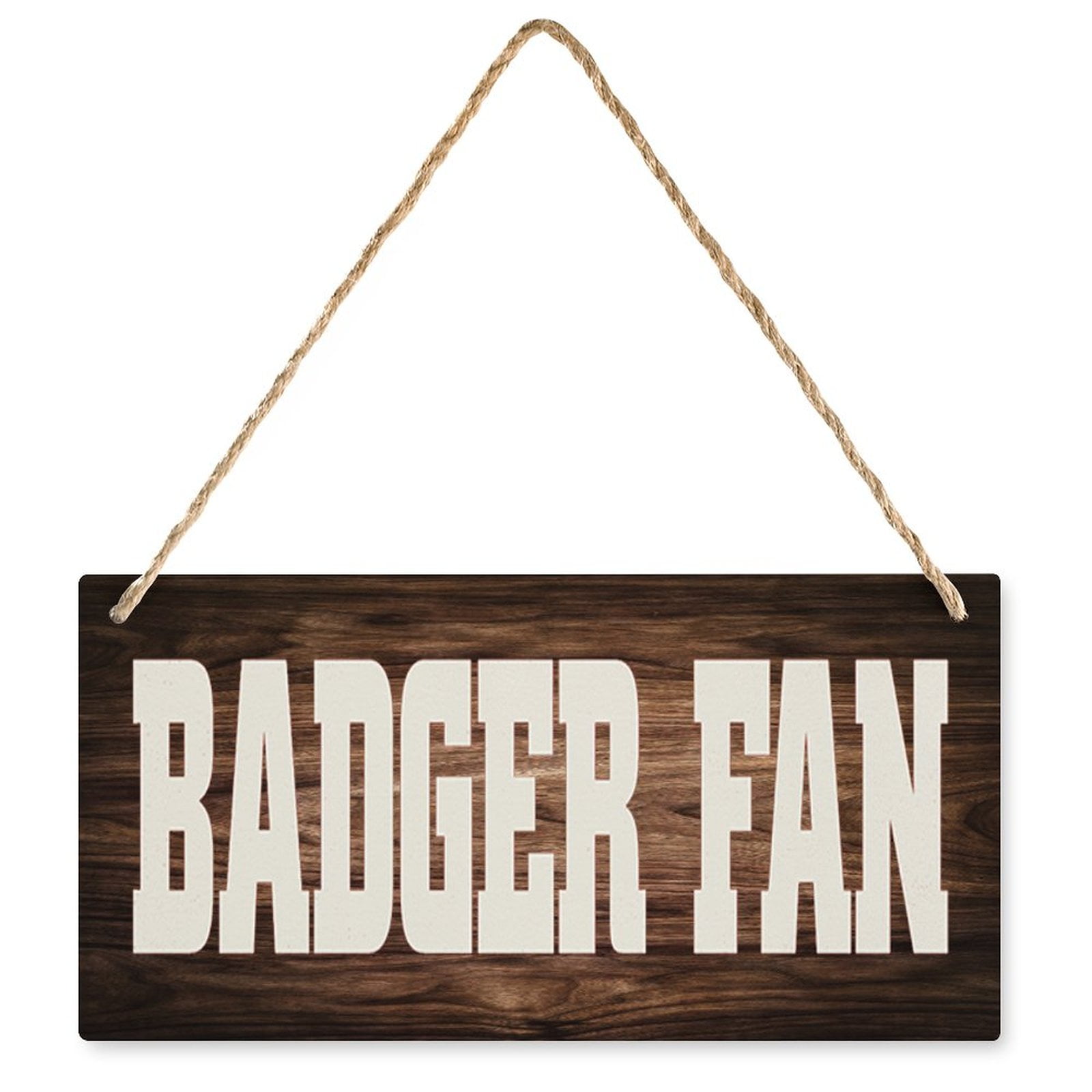 Wood Decor Sign Badger Fan Wooden Sign For Room Wall Decor, Funny Sign ...
