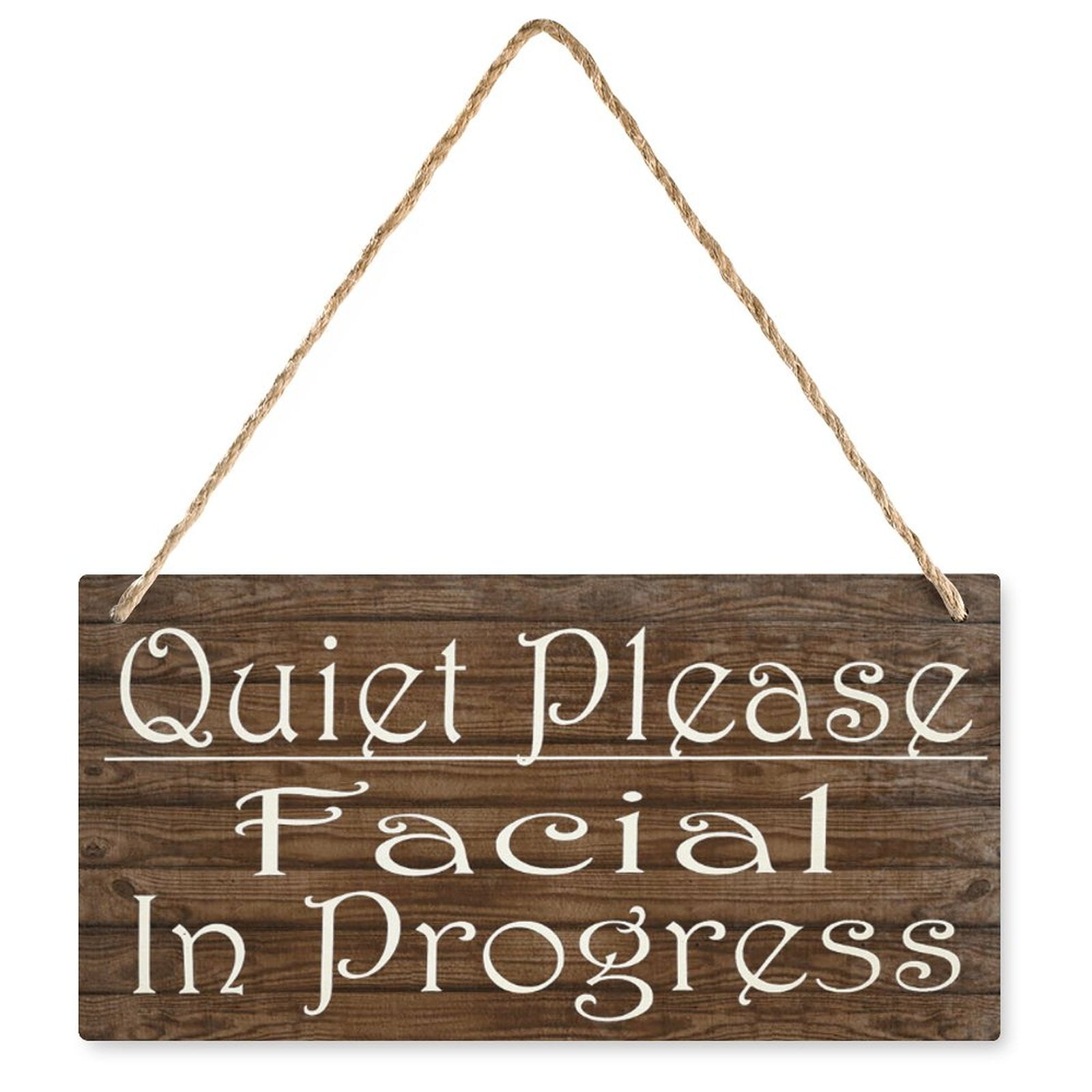 Wood Decor Sign Quiet Please Facial In Progress Wood Sign Retro Wooden Public Decorative Hanging ...