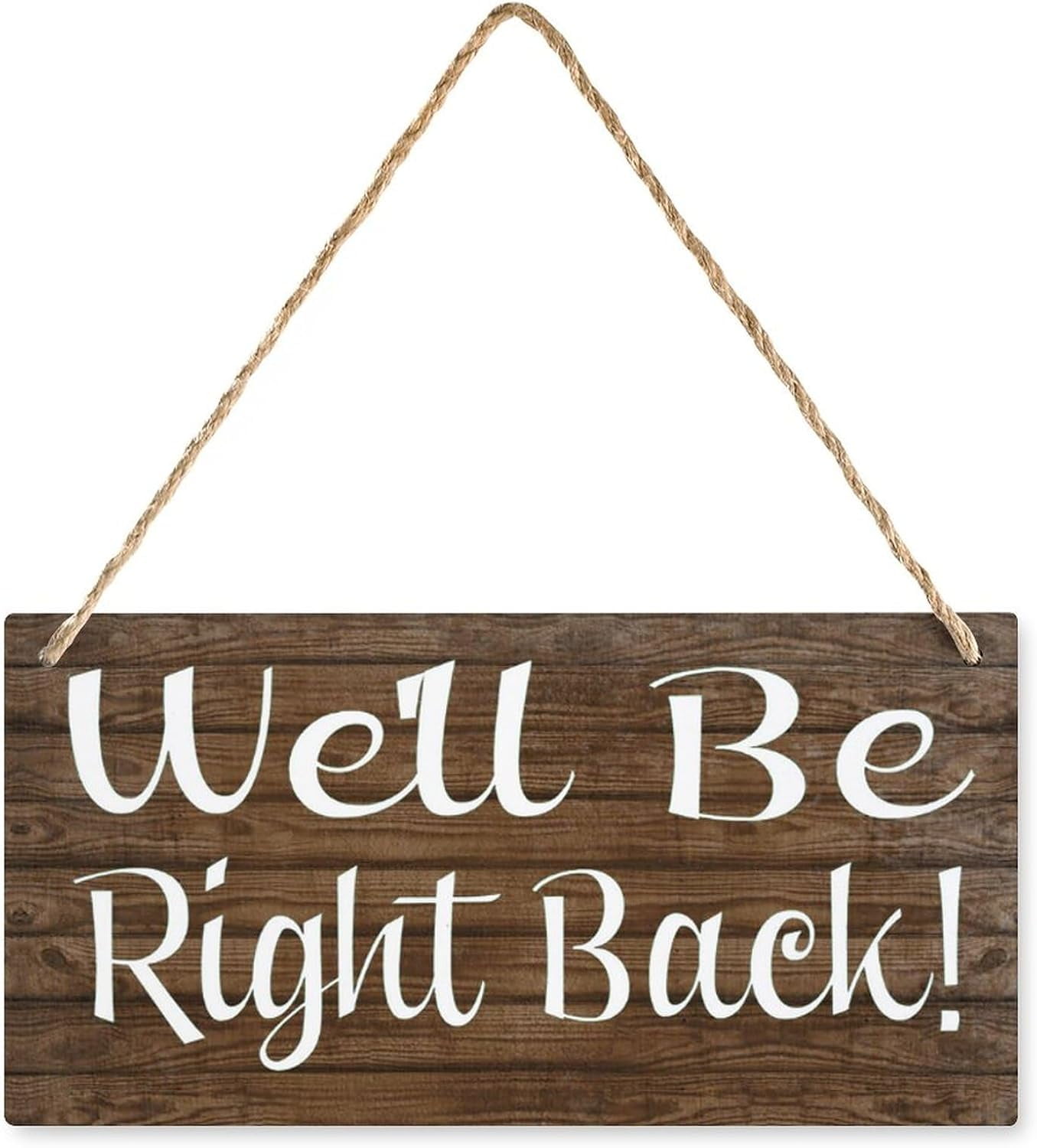 Wood Decor Sign We'Ll Be Right Back Mahalo Wood Office Sign Retro ...