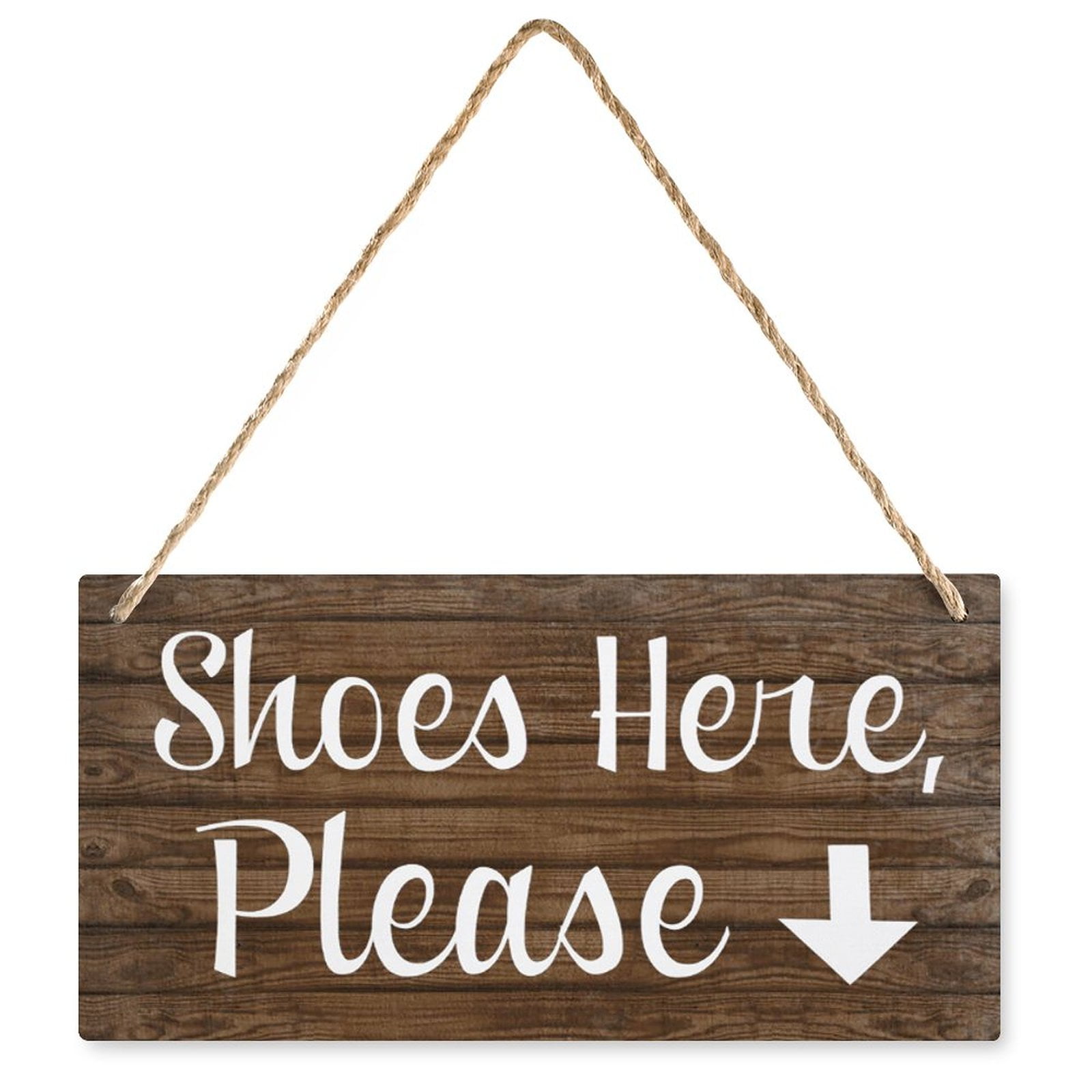 Wood Decor Sign Shoes Here Please Arrow Wood Door Sign 12X6In - Walmart.com