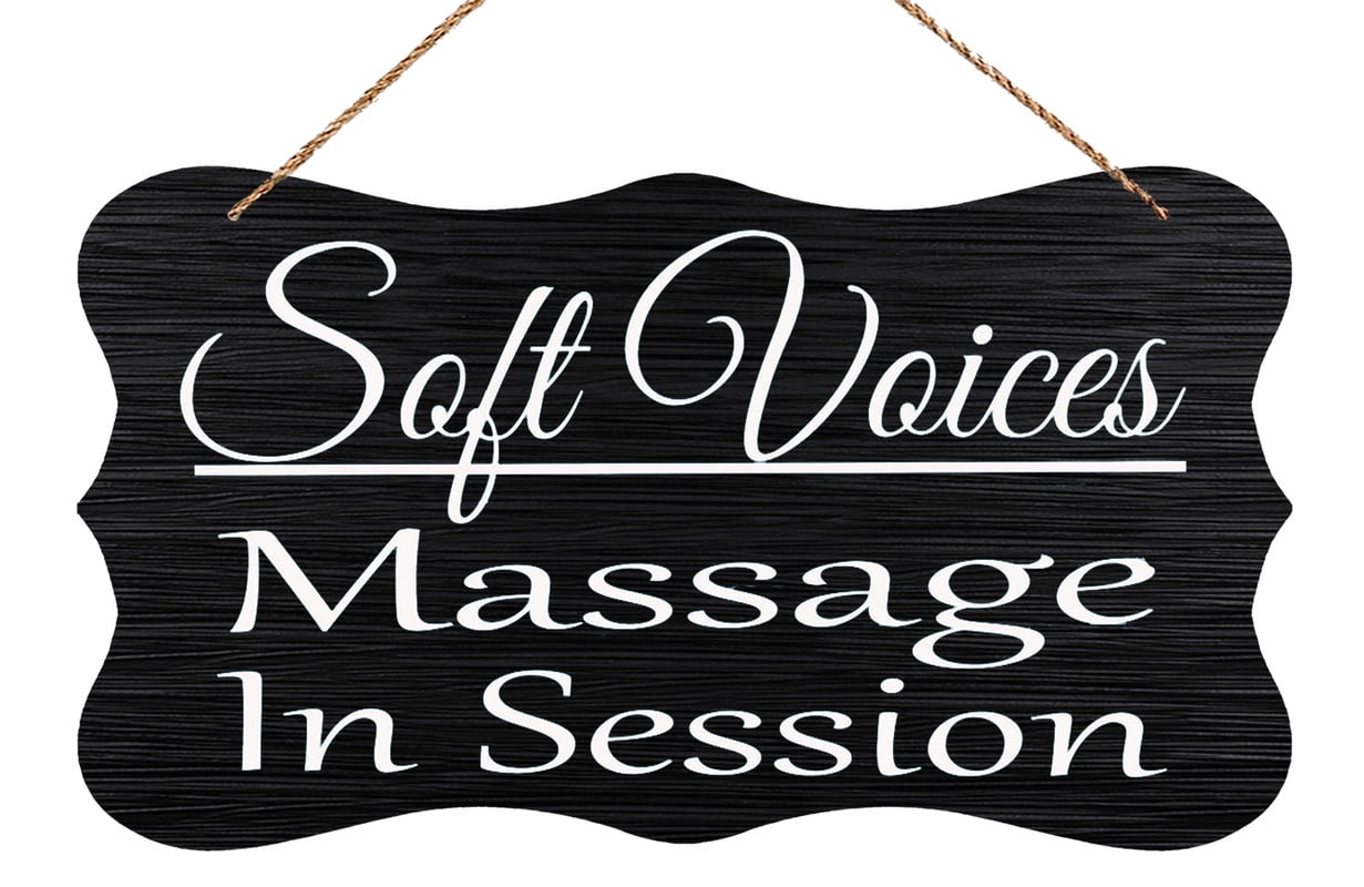 Wood Decor Sign Soft Voices Massage In Session Wood Spa Quiet Please ...