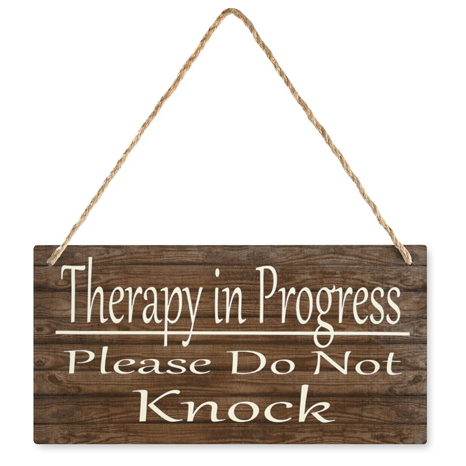 Wood Decor Sign Therapy In Progress Please Do Not Knock Wood Sign Retro ...